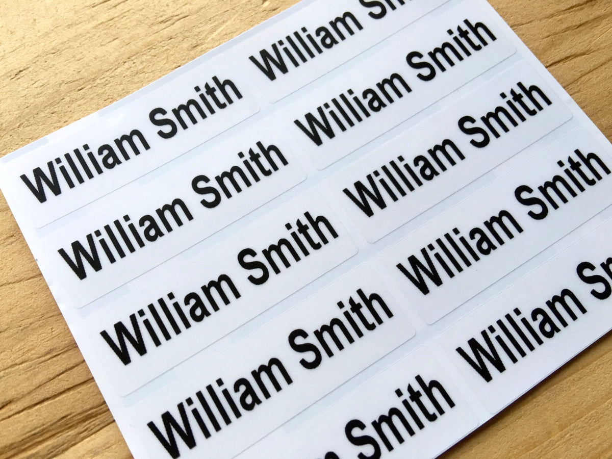 48 Long Size Clear Waterproof Name Stickers – HanPrinting